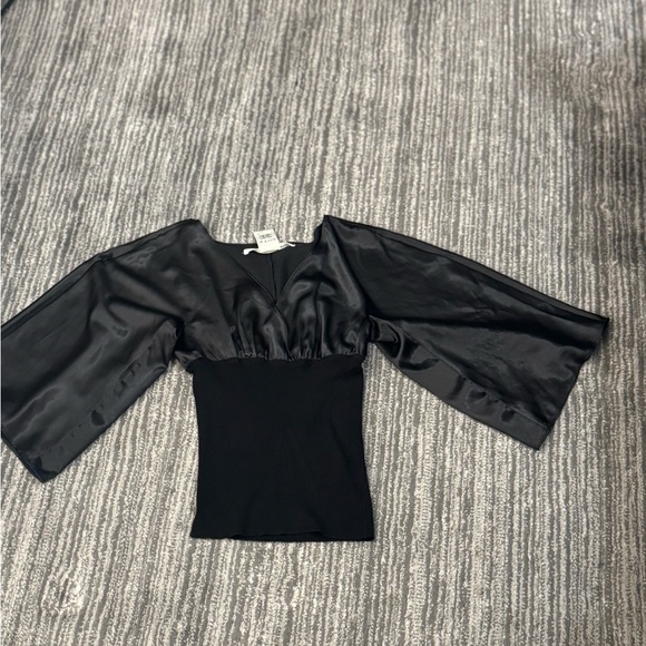 Max Studio | Tops | Max Studio Black Satin Blouse | Poshmark
